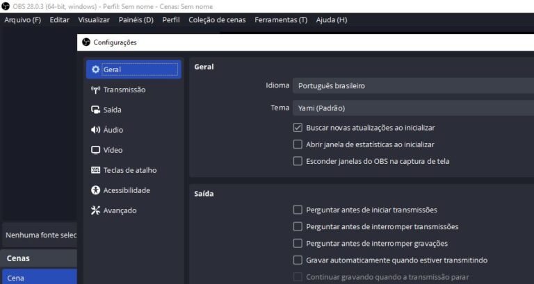 Como gravar tela do PC com OBS Studio