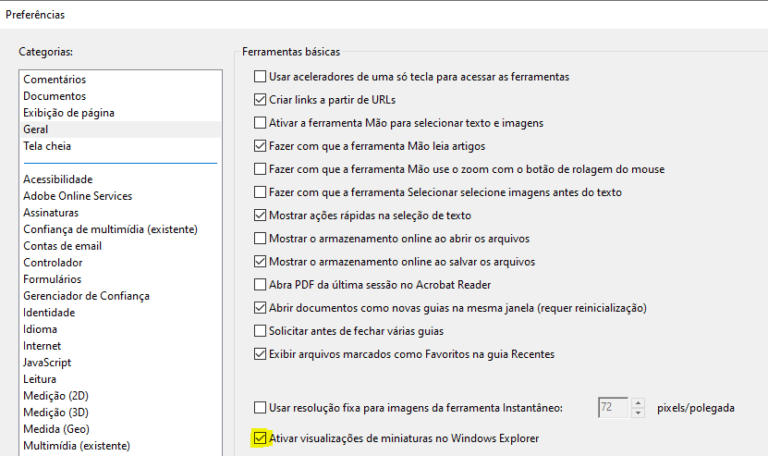 Como visualizar PDF no Windows Explorer